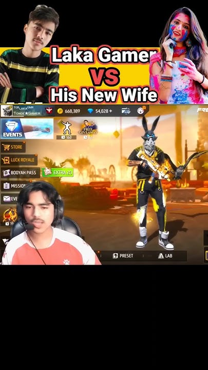 Laka Gamer Vs His New Wife 😱🔥।। Lakagamingz Shorts Ashortaday