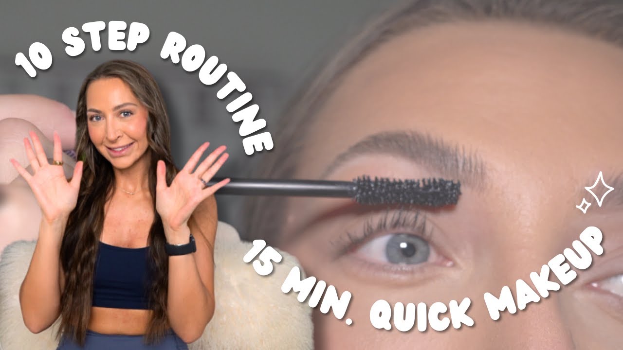 15 MINUTE GLAM MAKEUP + TIPS FOR A QUICK BEAUTY ROUTINE - YouTube