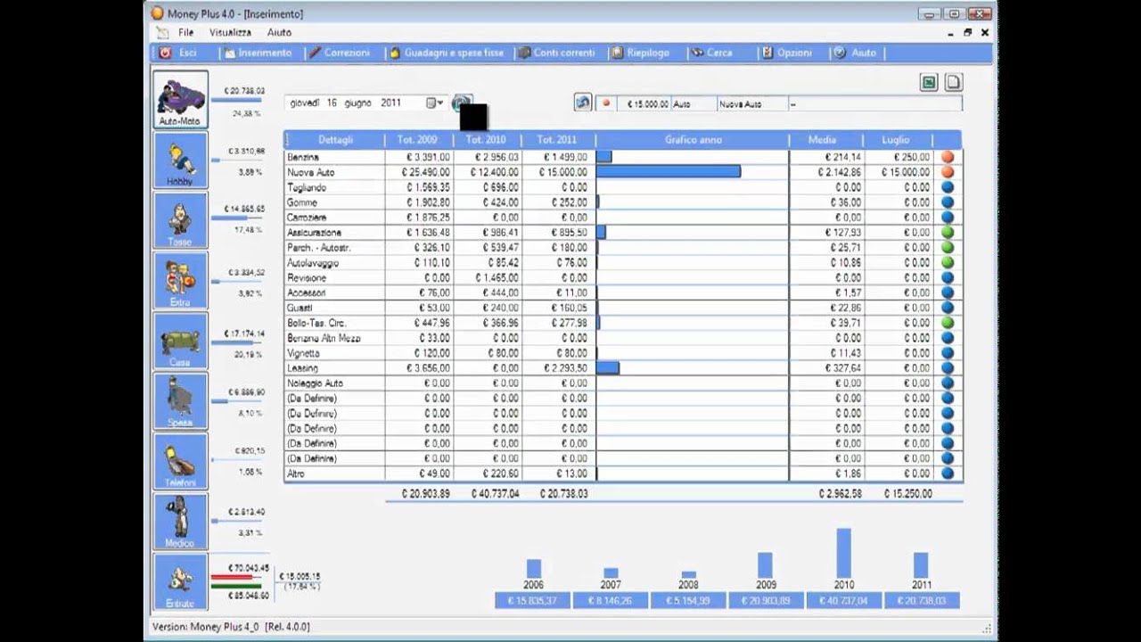 Money Plus 4.0 - Inserimento guadagni e spese - YouTube