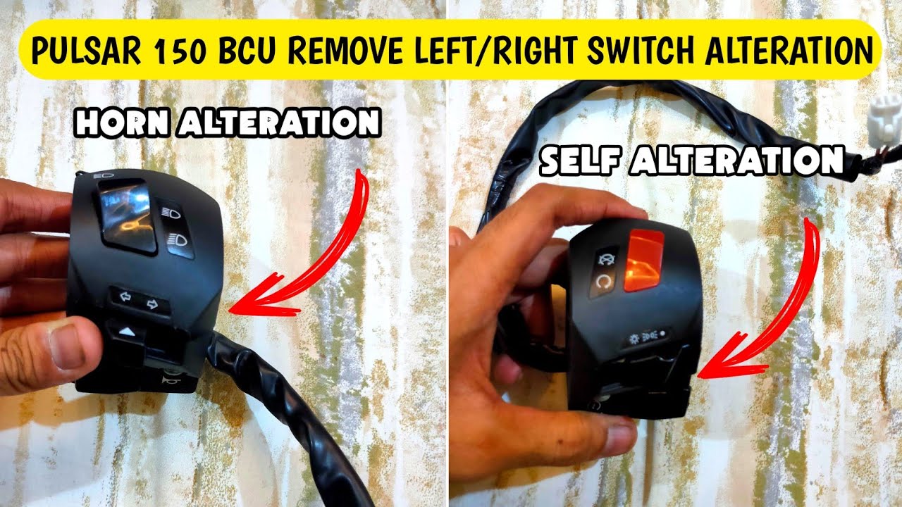 Pulsar 150 BCU Remove Left/Right Switch Alteration | @AMARKVLOGS - YouTube