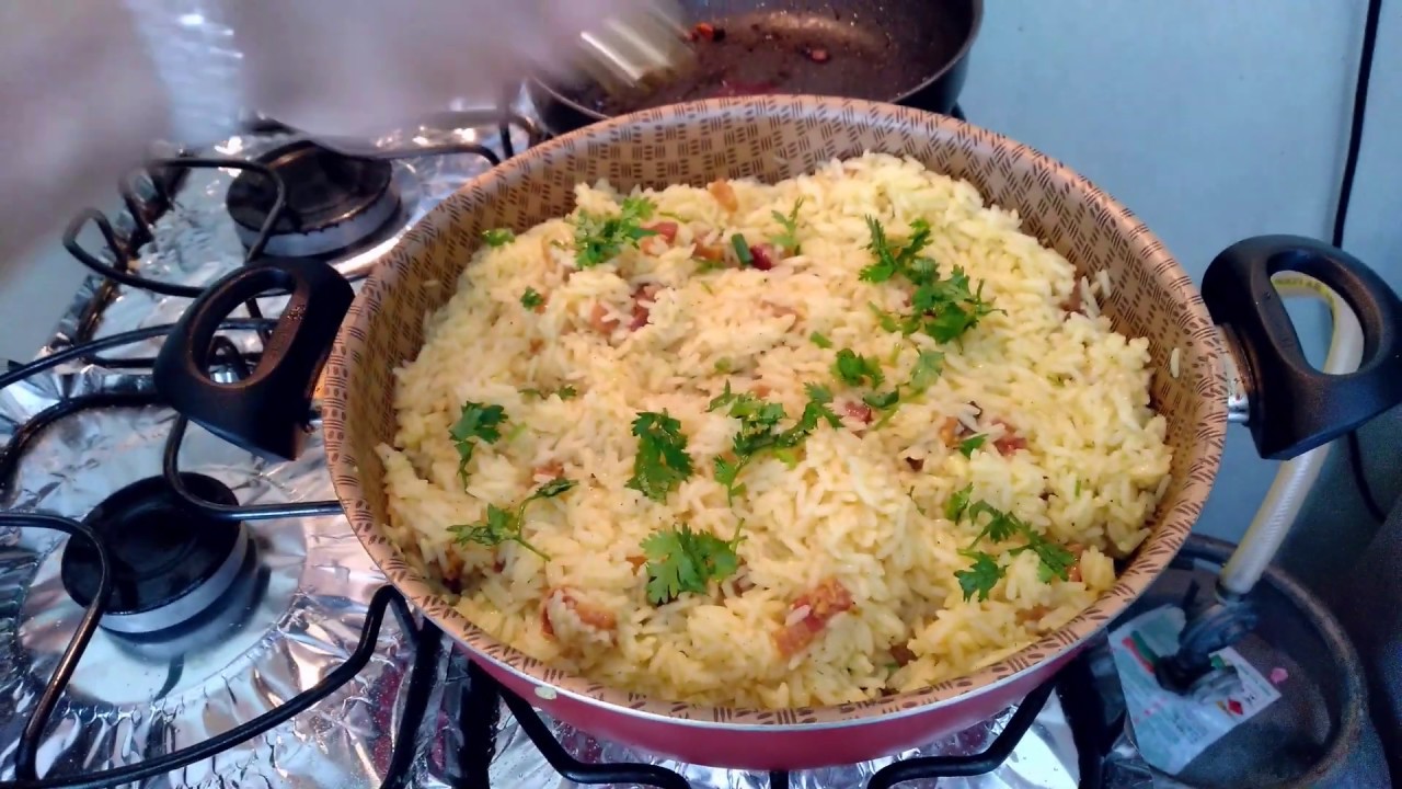 COMO FAZER ARROZ COM BACON - YouTube