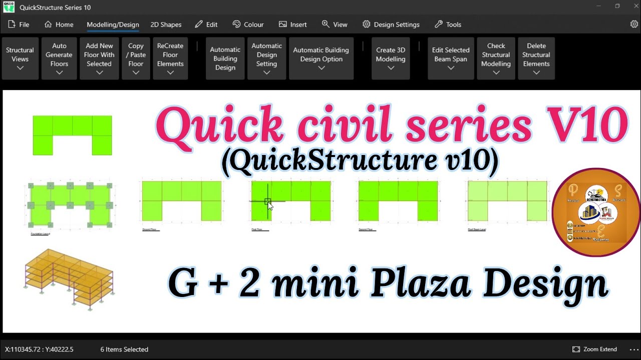 G + 2 mini Plaza Design Quick civil series v10 ...