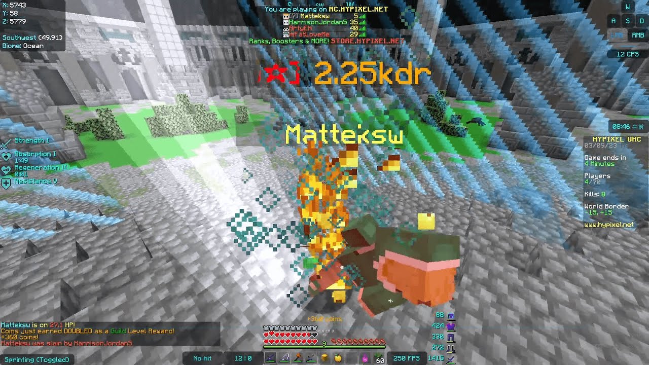 【HYPIXEL UHC HIGHLIGHTS】DESTROYED FLOWER POWER UHC ~11kill~ - YouTube