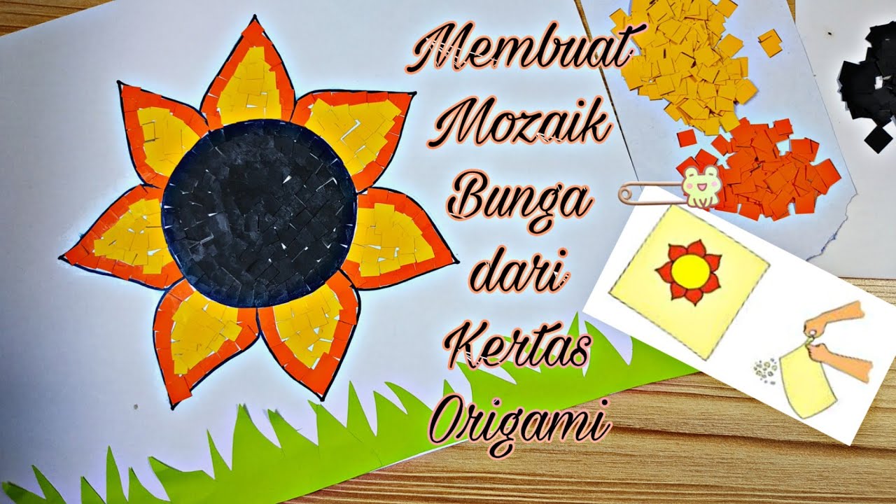 Membuat Mozaik Bunga dari Kertas Origami Tugas Kelas 3 SD Tema 1 ...