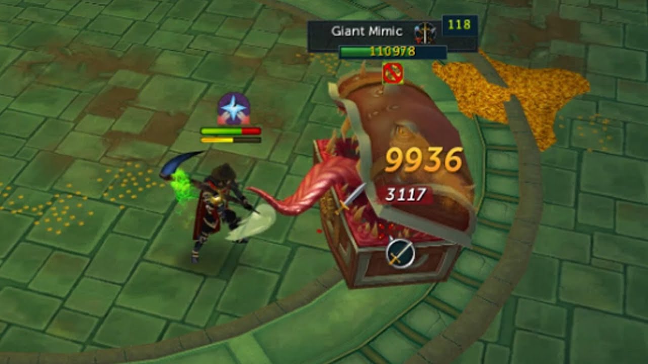 Killing Giant Mimic boss on elite difficulty - YouTube