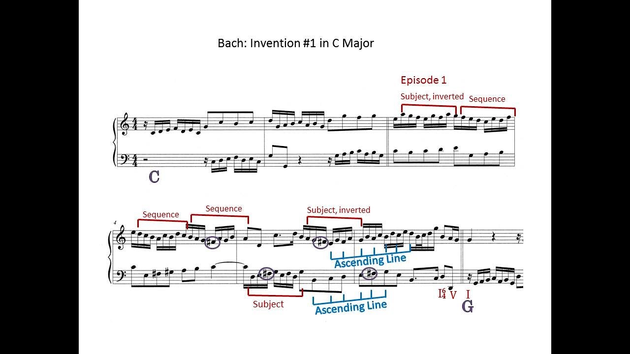 Bach, Invention 1, Music Analysis by R. Richard Trevarthen - YouTube