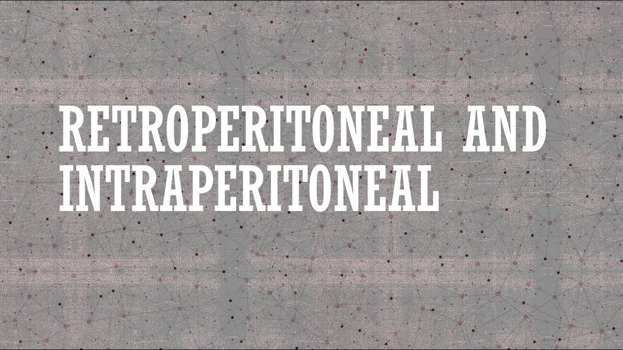 Retroperitoneal and Intraperitoneal - YouTube