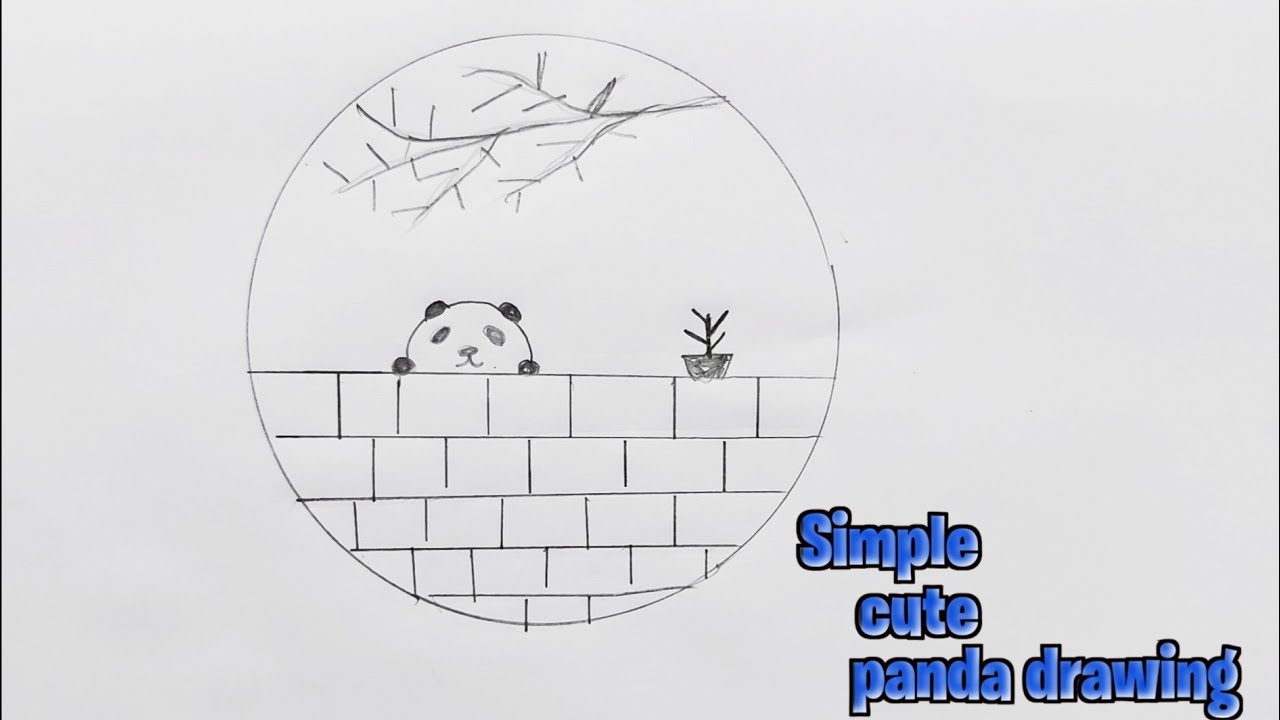 Simple & Easy! Drawing a Cute Panda - YouTube