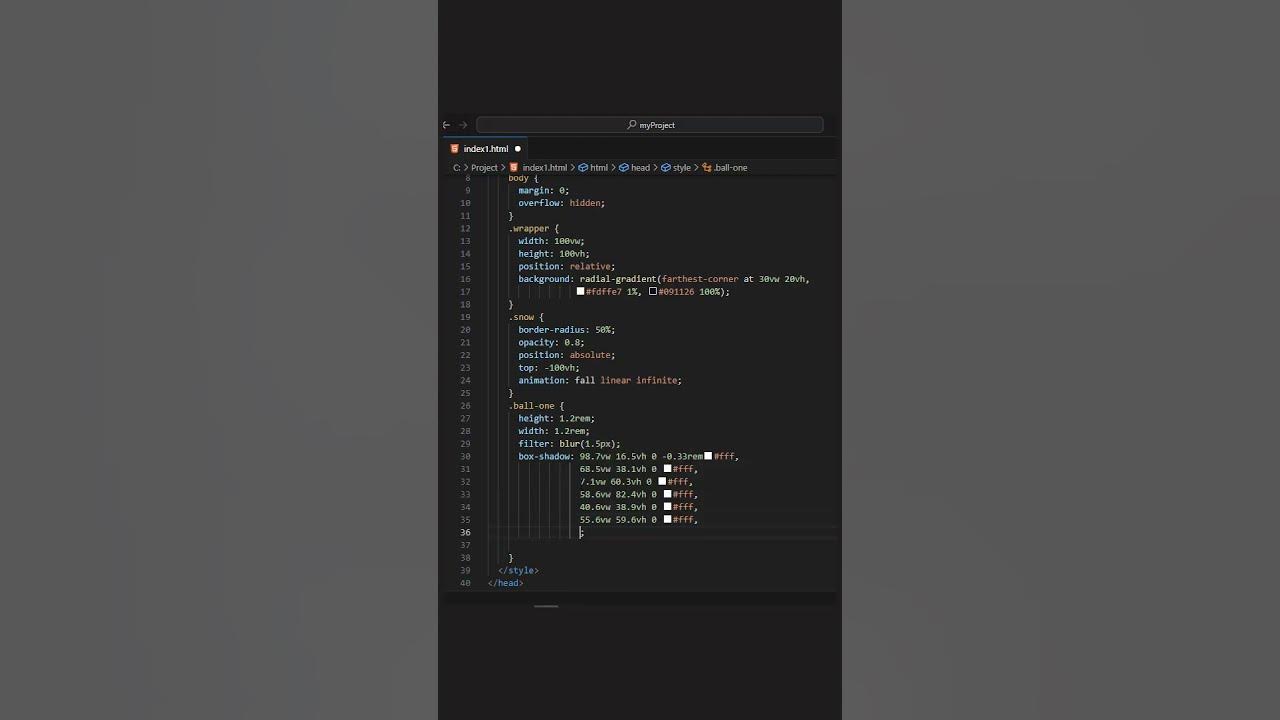 Snowfall Html Css Youtube