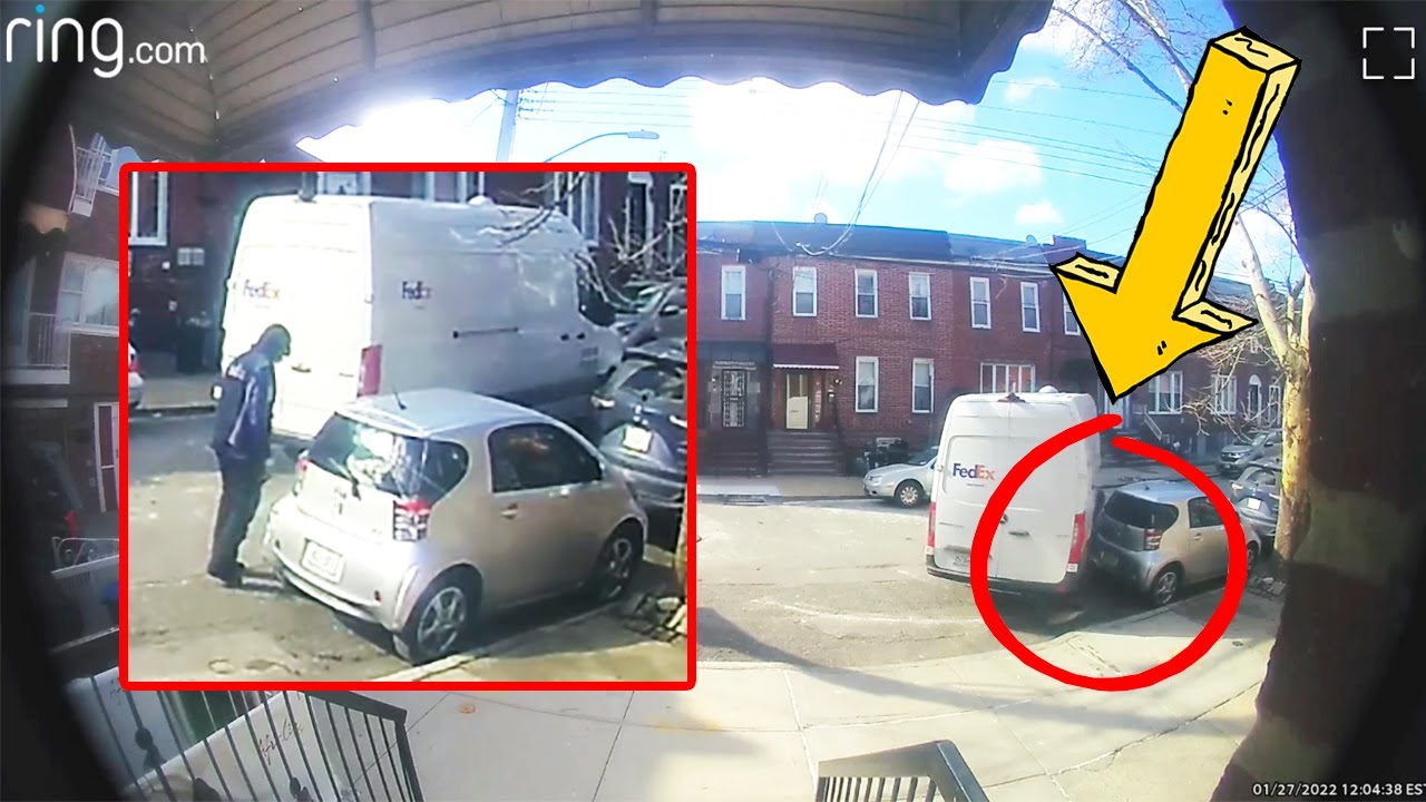 FedEx Driver Crashes Into My Car (Caught on Ring Doorbell) - YouTube
