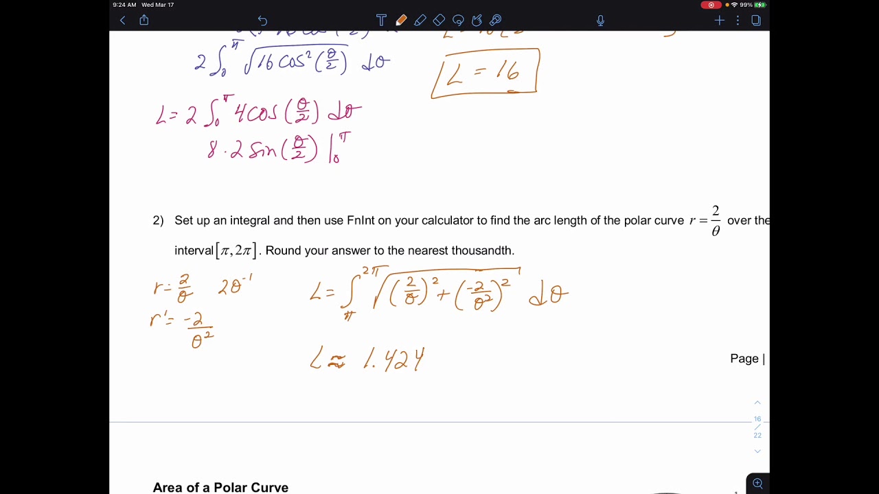Calculus II Section 7 4A Area And Arc Length Of Polar Curves YouTube calculus-ii-section-7-4a-area-and-arc-length-of-polar-curves-youtube