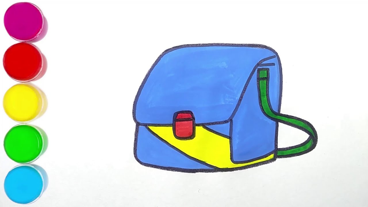 Bag drawing for kids | Drawing & coloring | Poster color drawing | Easy ...