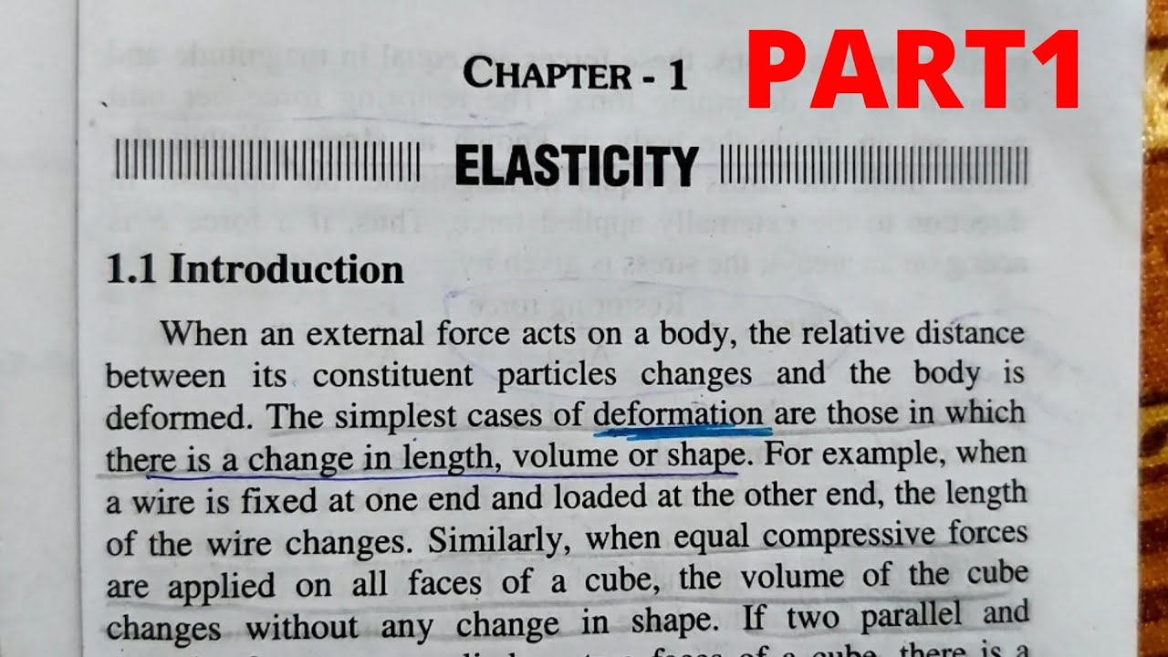 Elasticity|Bsc physics|With short notes|Calicut University - YouTube