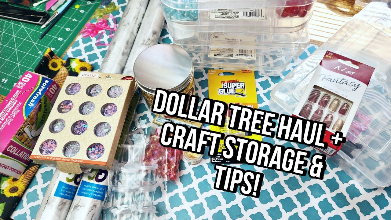 Dollar Tree Haul + Craft storage ideas & crafting tips 👌😀 - YouTube