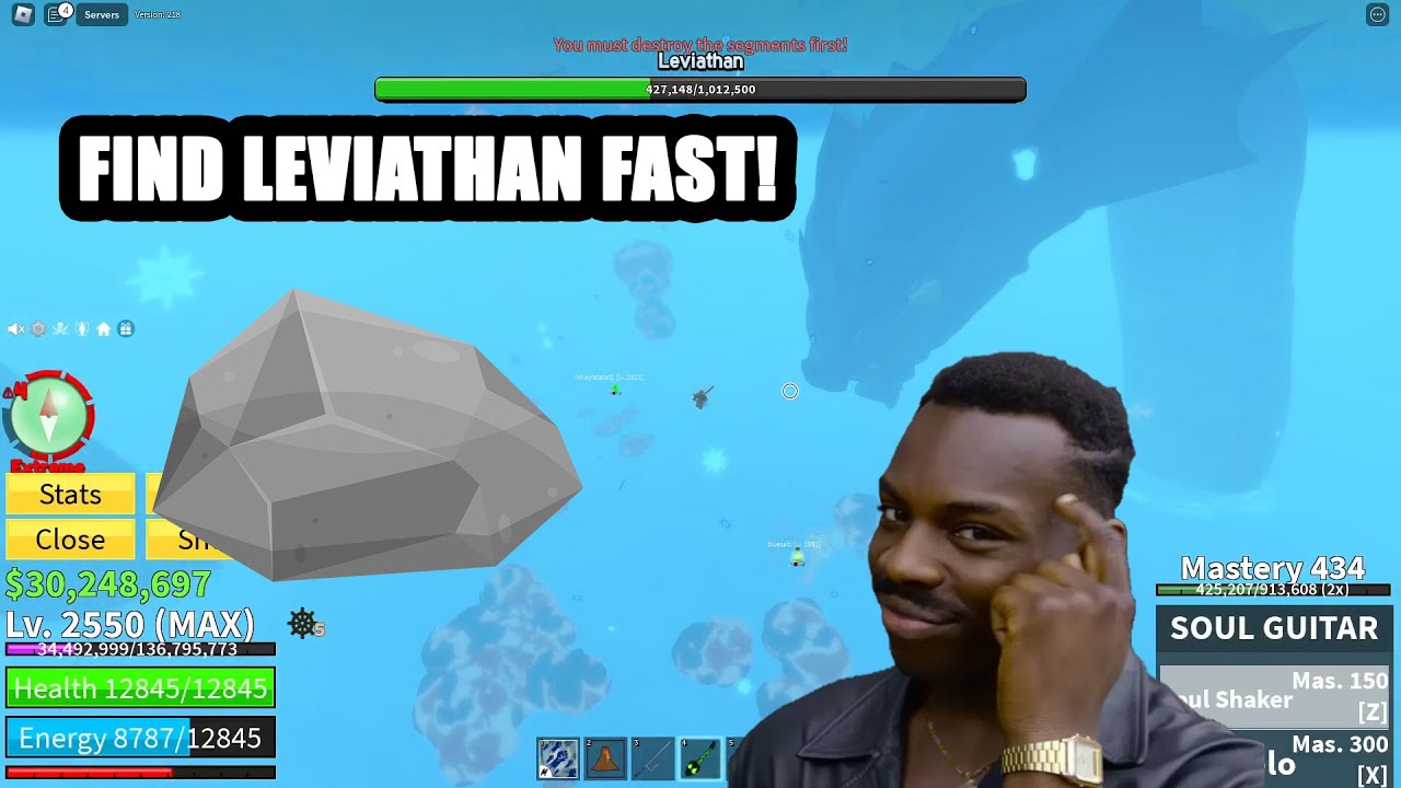 THE LEVIATHAN BIG ROCK STRAT | Blox Fruits - YouTube