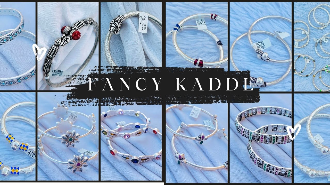 Fancy kadde for women/Girl ! चाँदी ही चाँदी ! letest design Silver ...