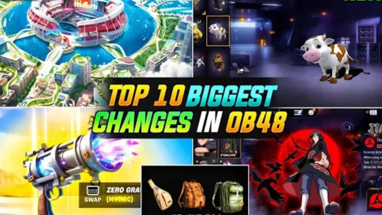 Top 10 biggest change in ob48 update🔥#video #ob48update #tranding # ...