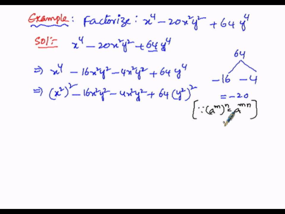 Algebra Factorization of a Monic Quadratic Expression part2 - YouTube