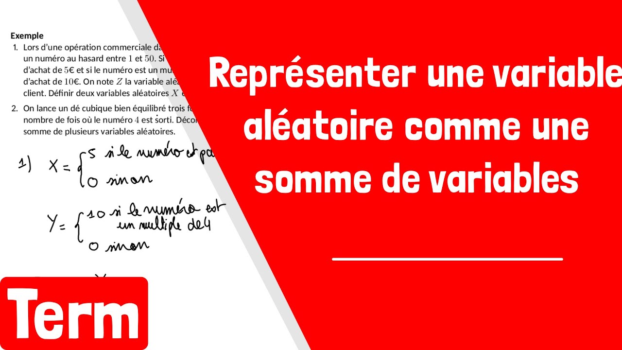 Comment représenter une variable aléatoire comme une somme d'autres ...