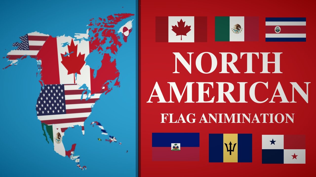 North American Flag Animation - YouTube