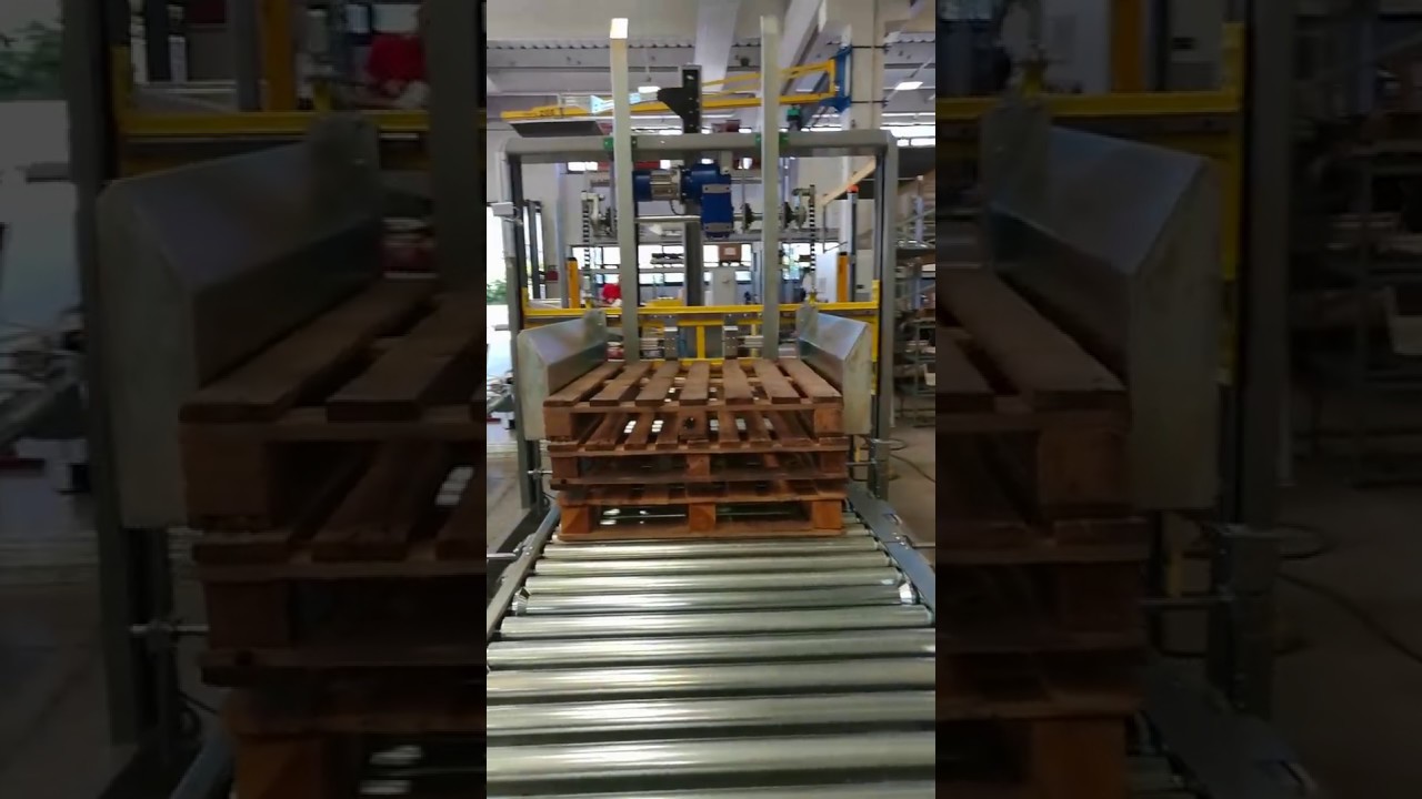Pallet Magazine stacker/destacker - YouTube