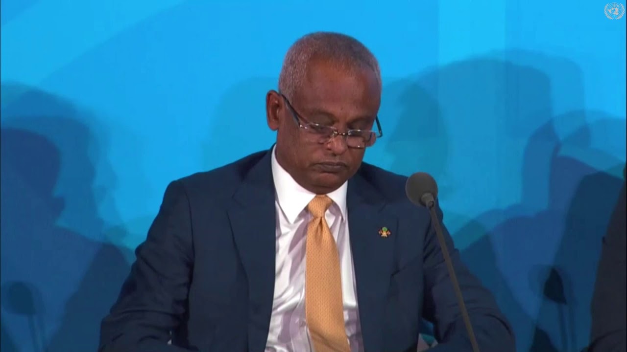 President Ibrahim Mohamed Solih's Speech at the UN SG’s Climate Action ...