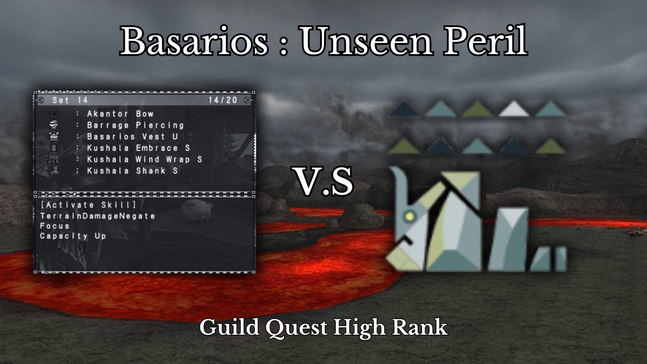 MHFU | "Key Quest H.R ★7" Basarios vs Akantor Rapid Bow Guide | Guild ...