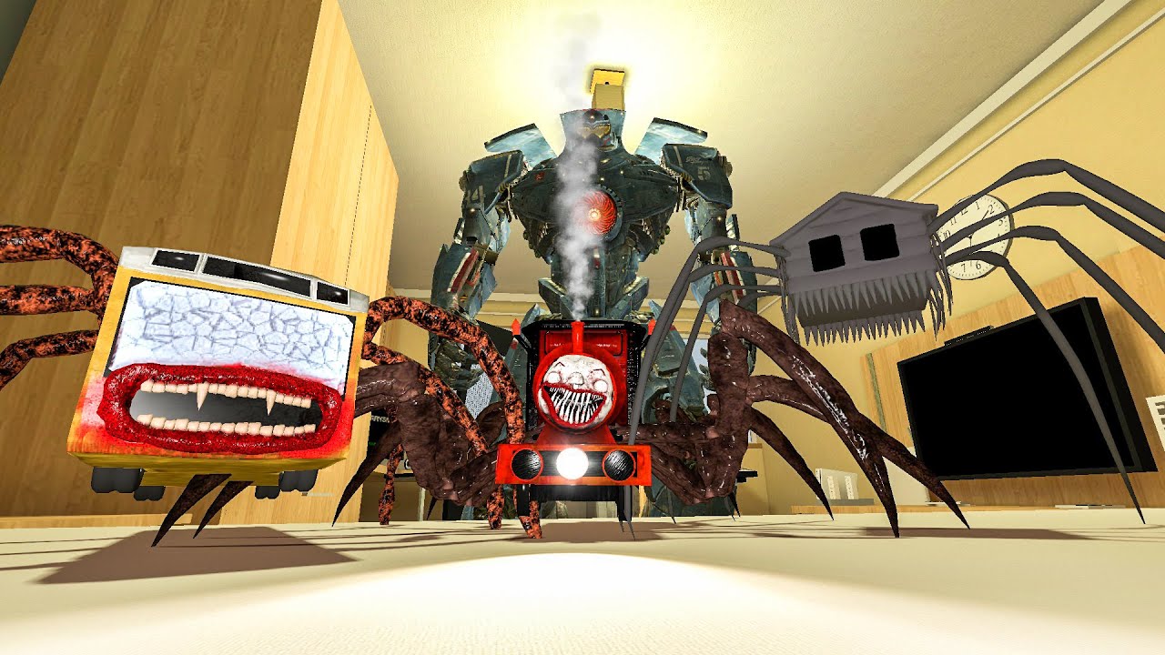 HOUSE HEAD, BUS EATER, СHOO CHOO CHARLES WENT THE WRONG WAY | Gmod funny Realism - YouTube