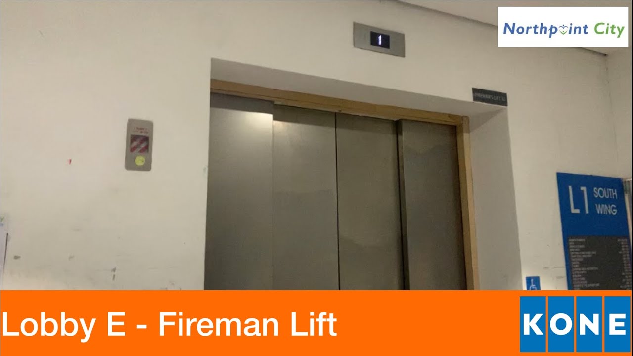 Northpoint City || Kone Elevator (Lobby E - Fireman Lift) - YouTube