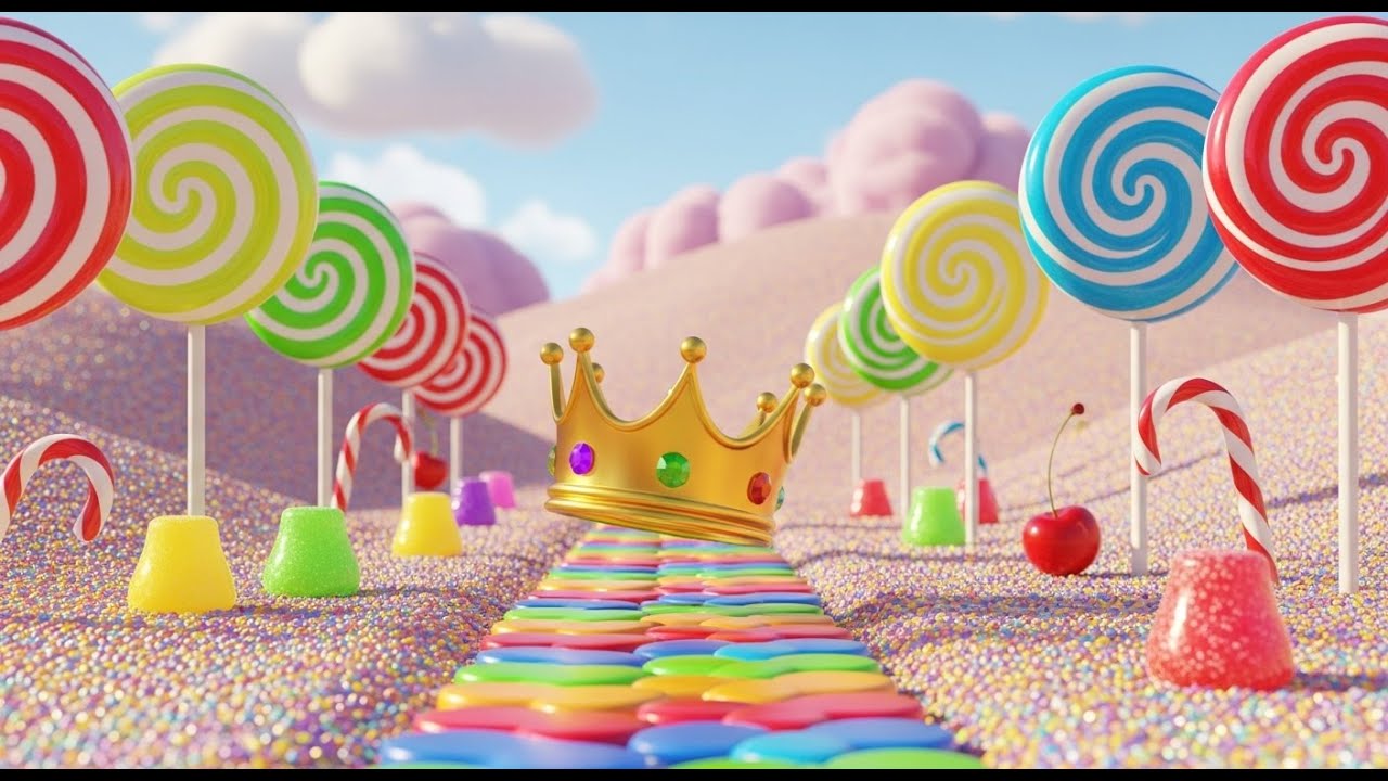 Candy Crown Goes Up and Down | Best Nursery Rhymes and Kids Songs ...