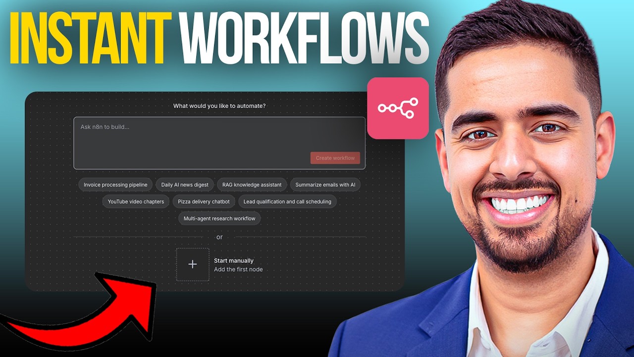 How to Build AI Agents INSTANTLY with n8n’s NEW NATIVE AI Builder - YouTube