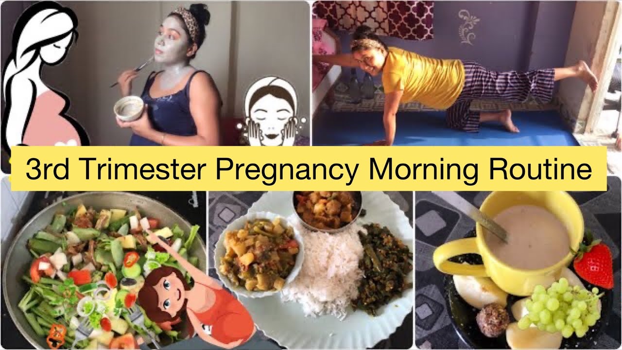 3rd Trimester Pregnancy Morning Routine -Daily Routine And Diet 🍎What I ...