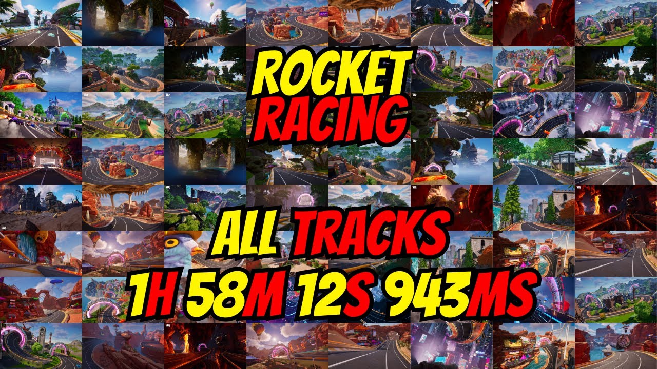 [S2] Rocket Racing - All Tracks (1h 58m 12s 943ms) - YouTube