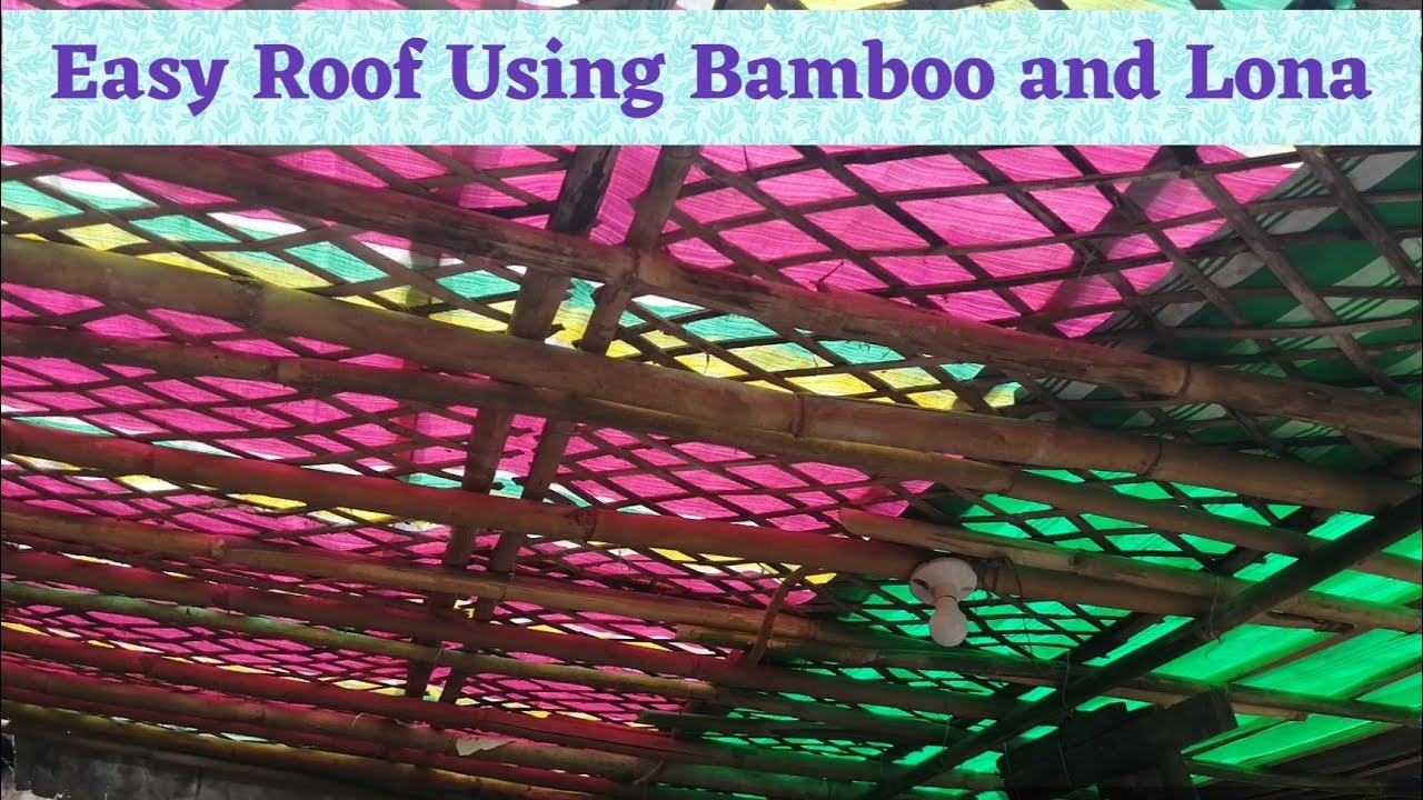 Simpleng Bubong sa Garahe Gawa sa Kawayan at Lona/Easy Roof Garage ...