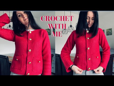 FREE Crochet Pattern ALERT Make a Stunning Cropped Jacket! #crochetjacket #moderncrochet