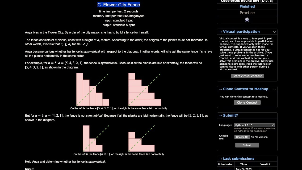 1862c Flower City Fence Codeforces Round 894 Youtube