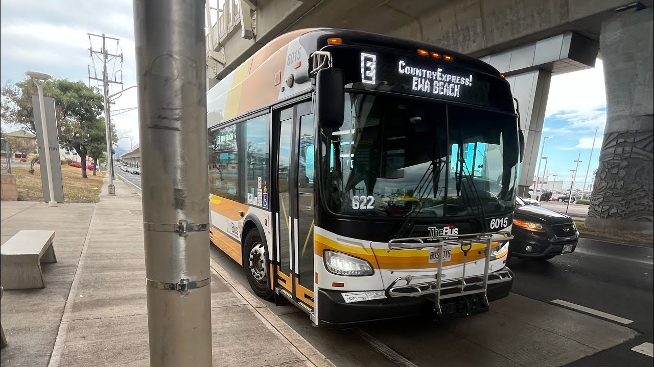 Hawaii TheBus Honolulu Bus XD60 6015 Route E Country Express Ewa Beach ...