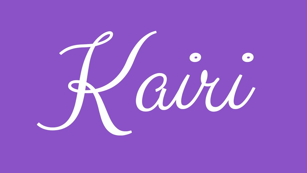 Learn how to Sign the Name Kairi Stylishly in Cursive Writing - YouTube