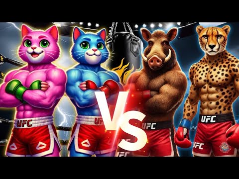 Cat vs Cheetah vs Boar | fight for revenge 😤🔥 Cat boxing ai - YouTube