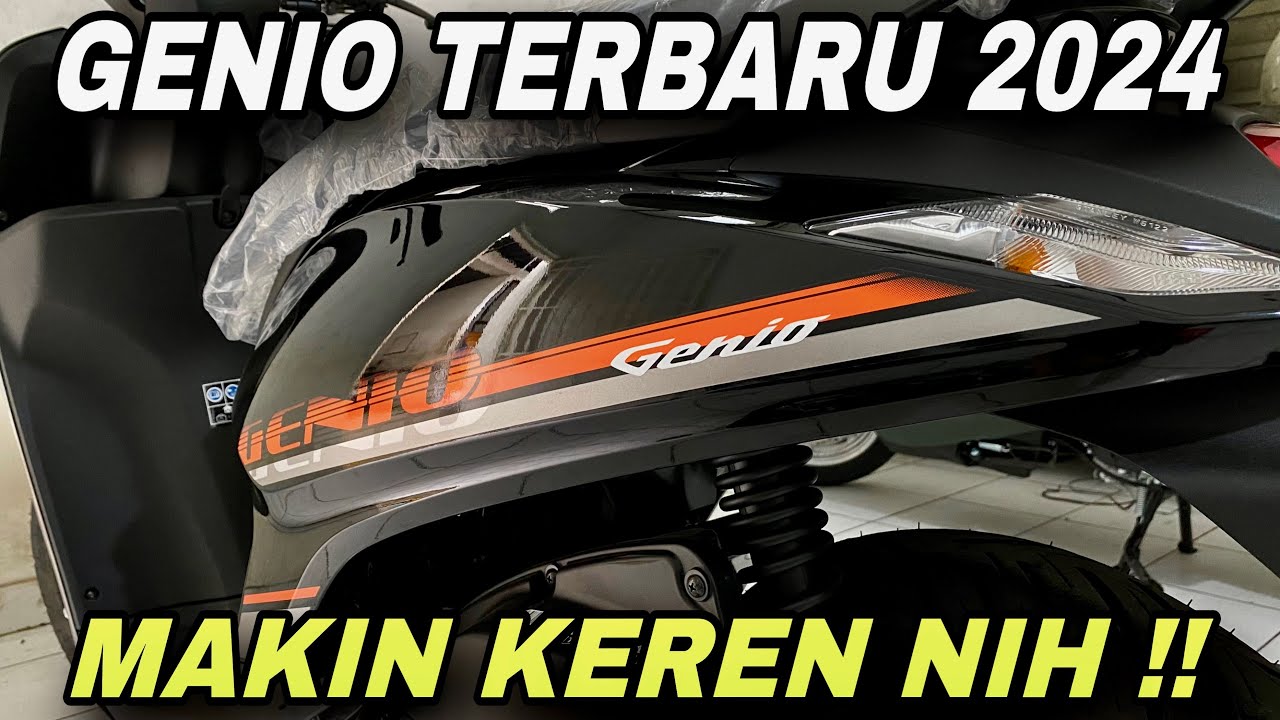HONDA GENIO TERBARU 2024 CBS BLACK ORANGE 🔥🔥 - YouTube