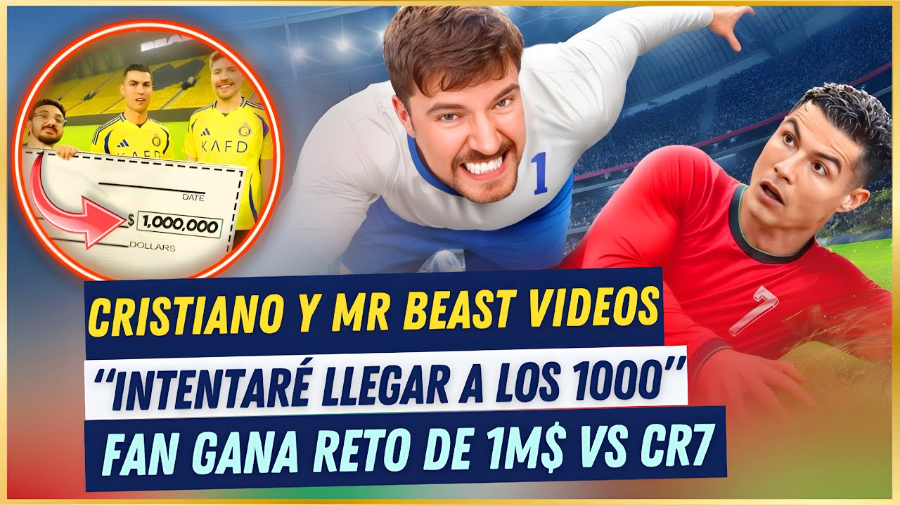 🤯 CRISTIANO con MR BEAST hacen RETOS y Fan Gana 1m 💥 "INTENTARÉ LLEGAR ...