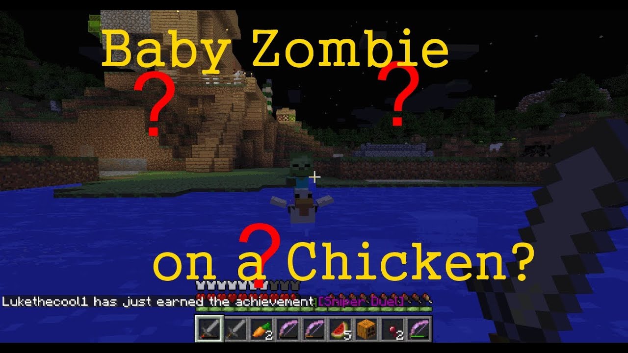Minecraft Baby Zombie on a Chicken? - YouTube