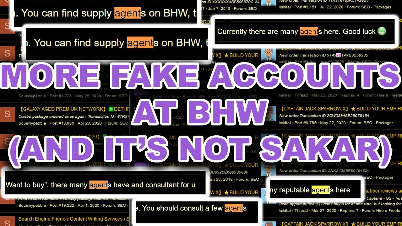 Spam & Fake Accounts on BlackHatWorld.com? - YouTube