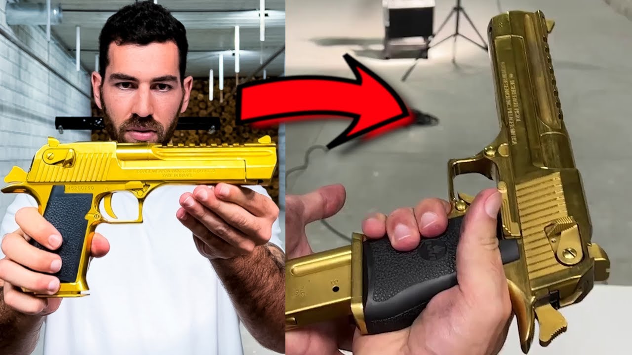 Testando a LENDÁRIA pistola Desert Eagle dourada 😱 - YouTube