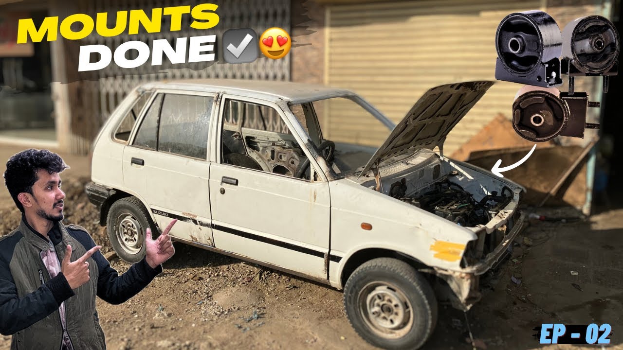 Mounts work Done ☑️ | Automatic Engine In Suzuki Mehran Project Ep 02 ...