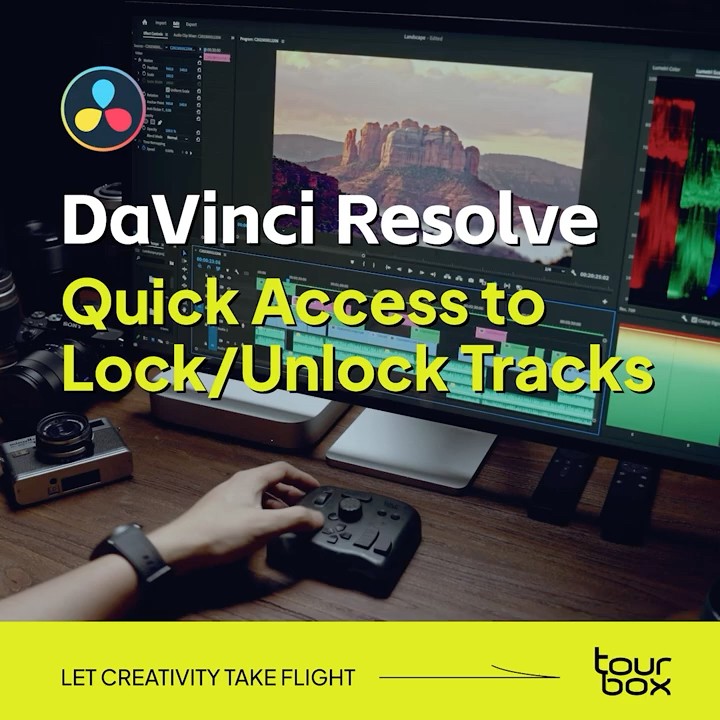 💡Quick Access to Lock/Unlock Tracks for #DaVinci #tourbox # ...