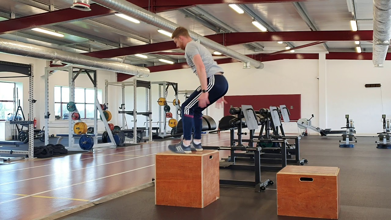 seated box jump - YouTube