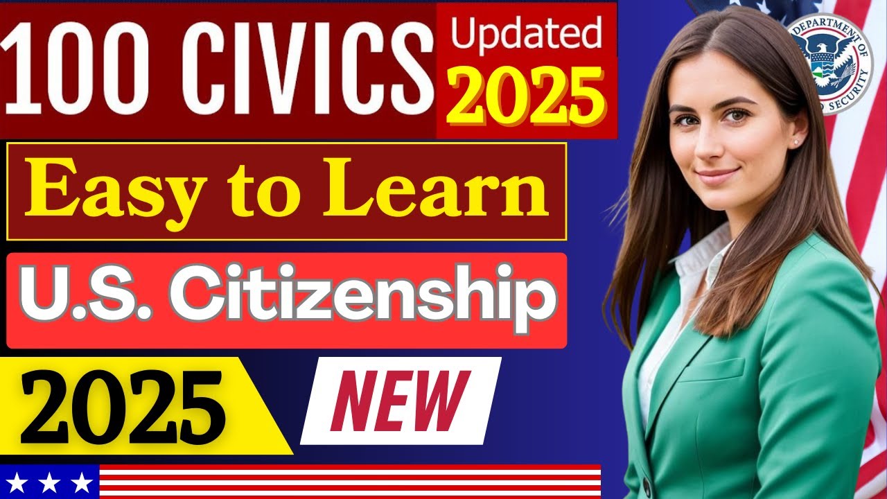 2025 New! USCIS 100 Civics Questions US Citizenship Test Questions ...