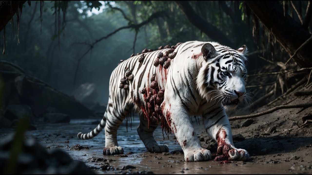 Heroic Rescue: White Tiger Saved from Painful Barnacle Infestation ...