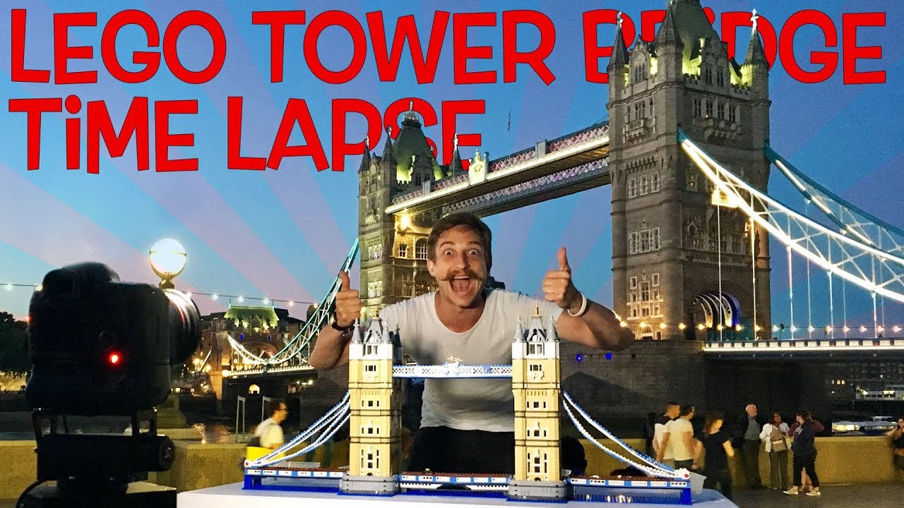 LEGO Tower Bridge Time Lapse in front of real Tower Bridge - YouTube